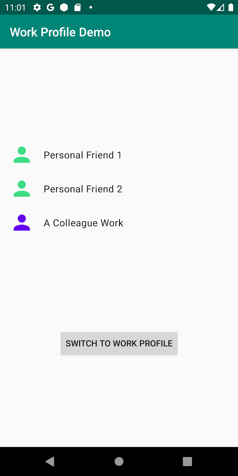 Cómo compilar una app que se ejecuta en un perfil de trabajo