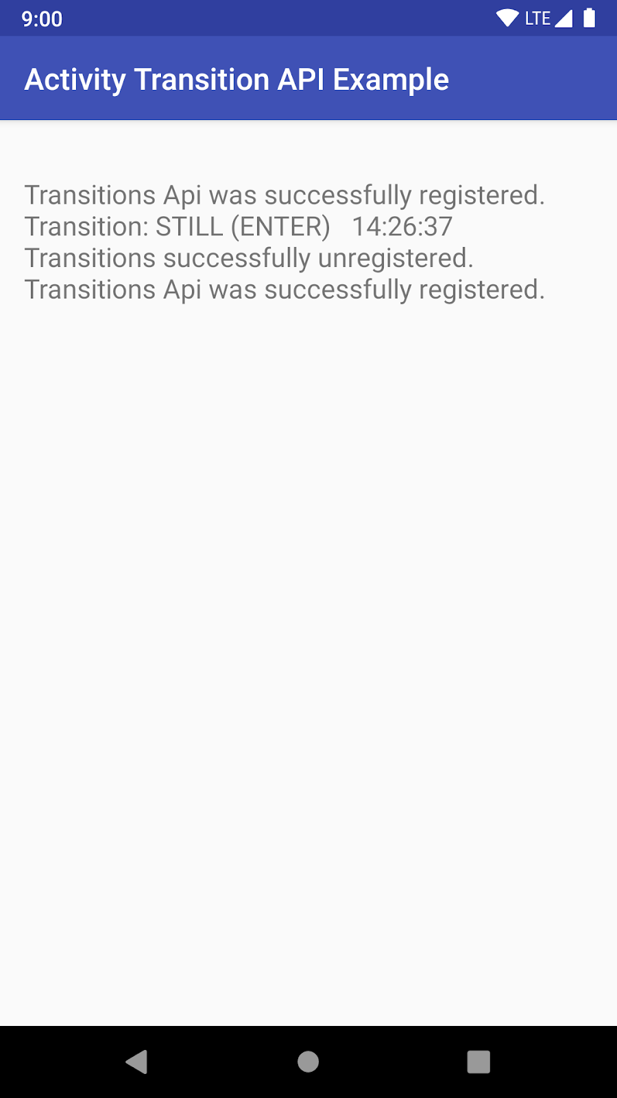 Codelab de la API de Activity Recognition Transition | Android Developers