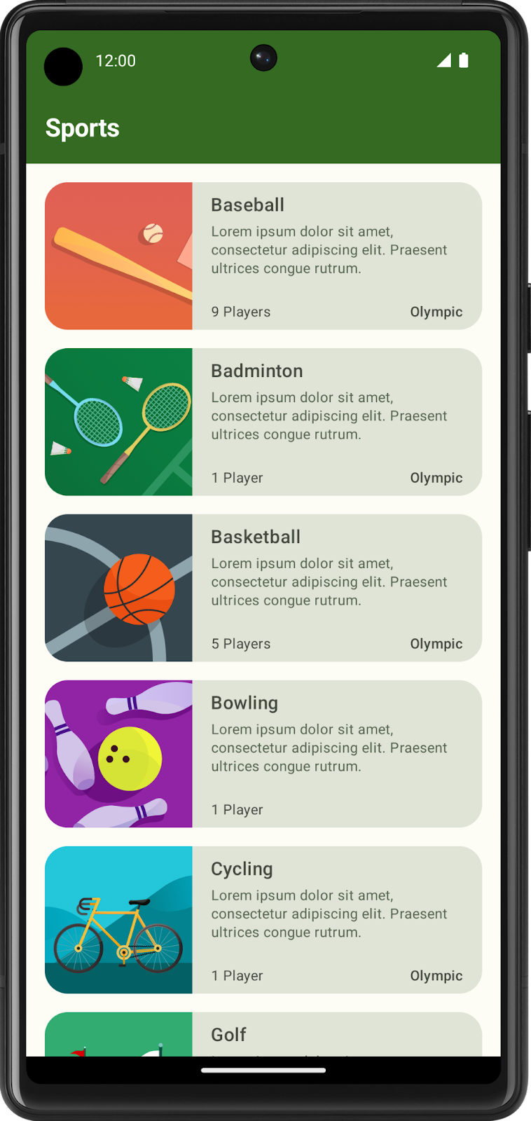 Practice: Build Sports app | Android Developers