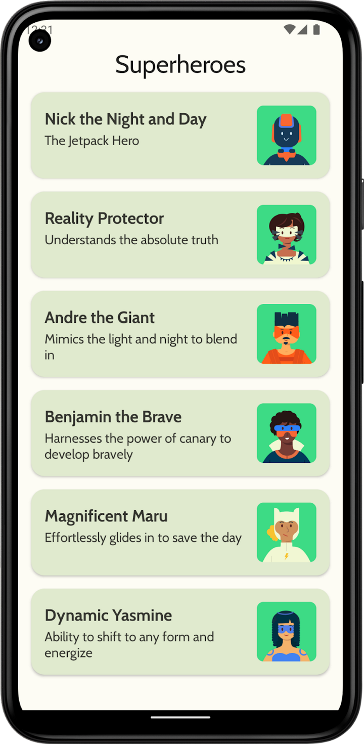 Latihan: Membuat aplikasi Superhero | Android Developers