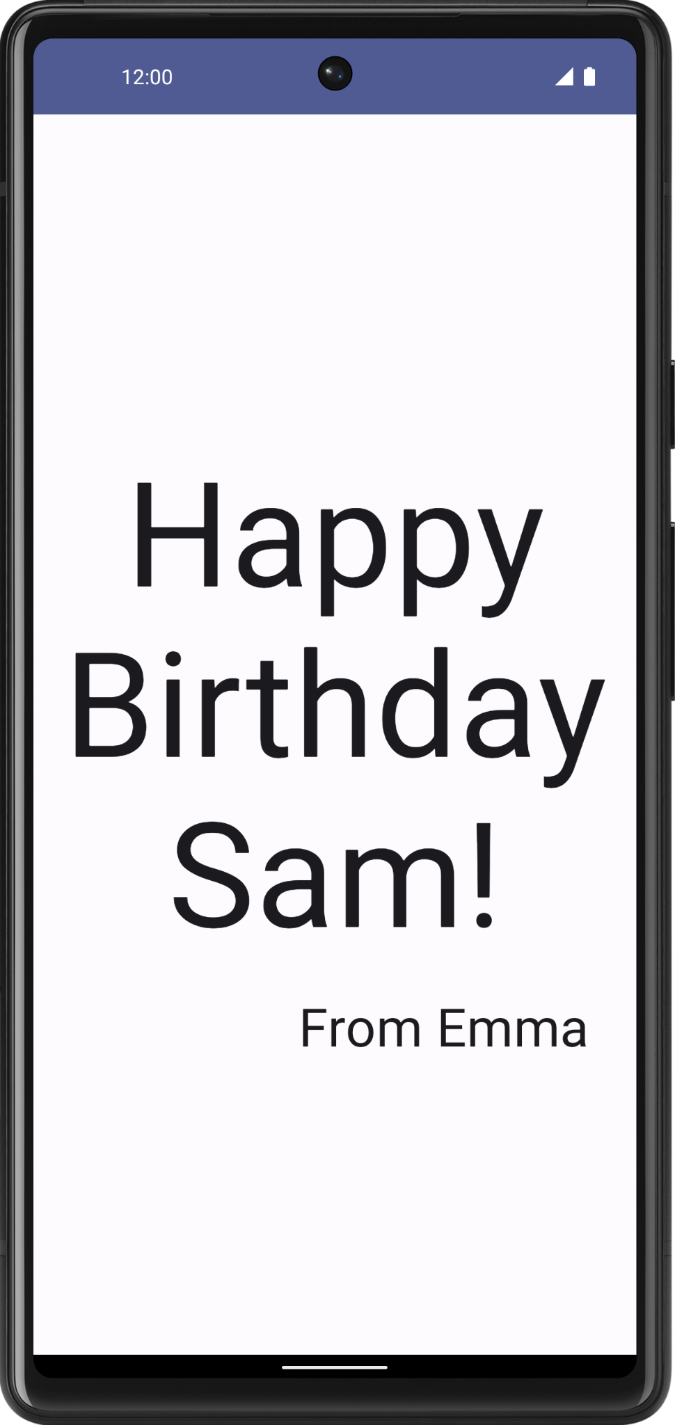 Créer une application simple avec des composables textuels | Android Developers