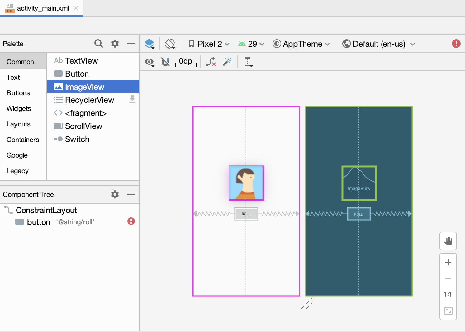 Ajouter des images à l'application Dice Roller | Android Developers