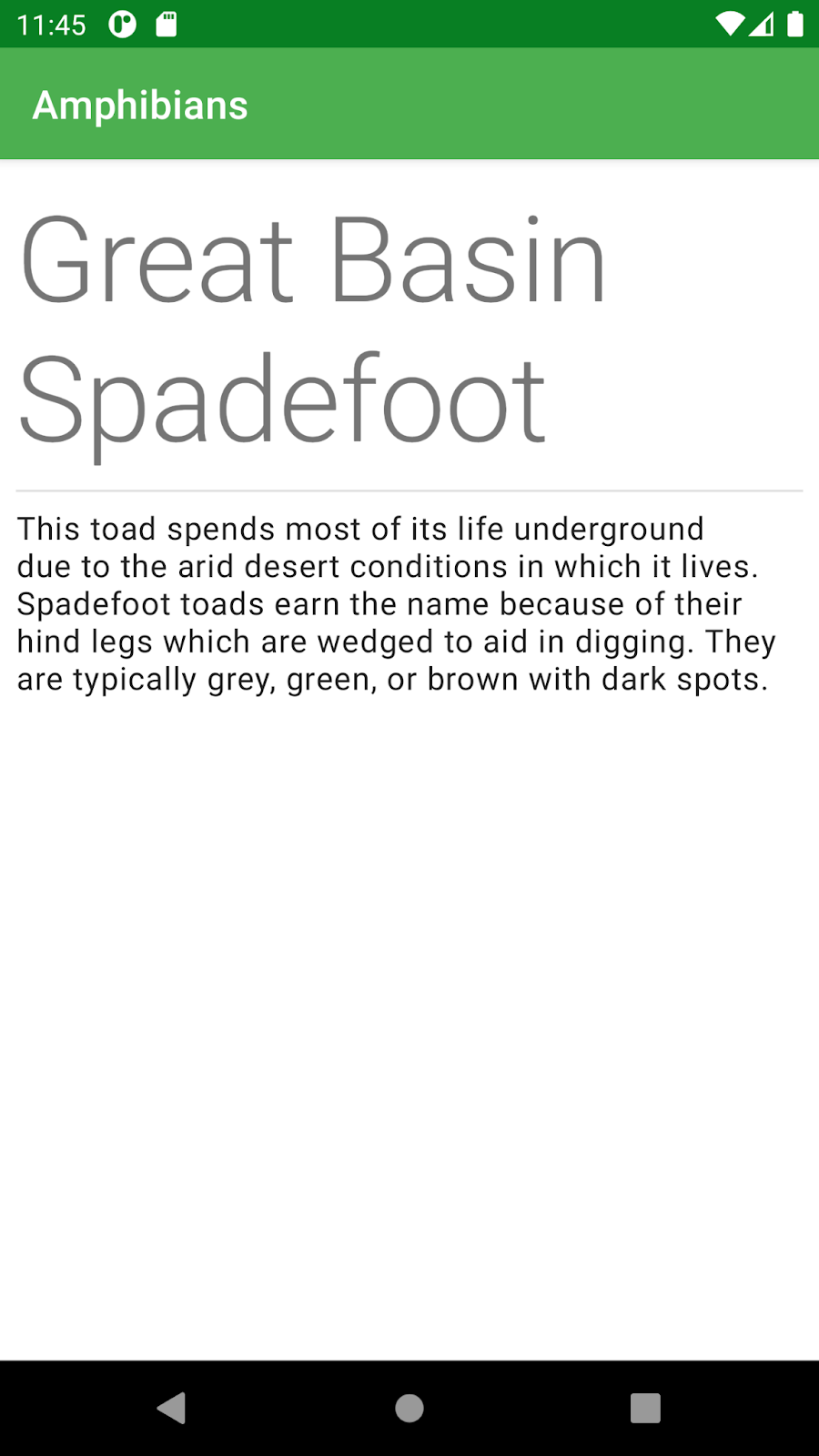 Proyecto: App de Amphibians | Android Developers