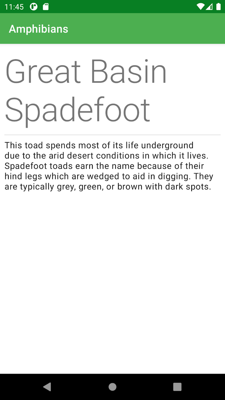 Proyecto: App de Amphibians | Android Developers