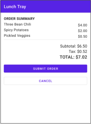 Proyecto: app de Lunch Tray | Android Developers