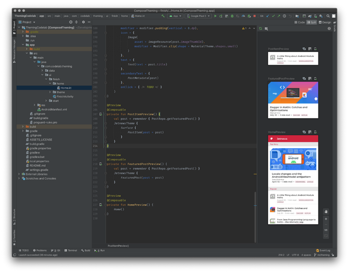 Jetpack Compose 主题设置 Android Developers
