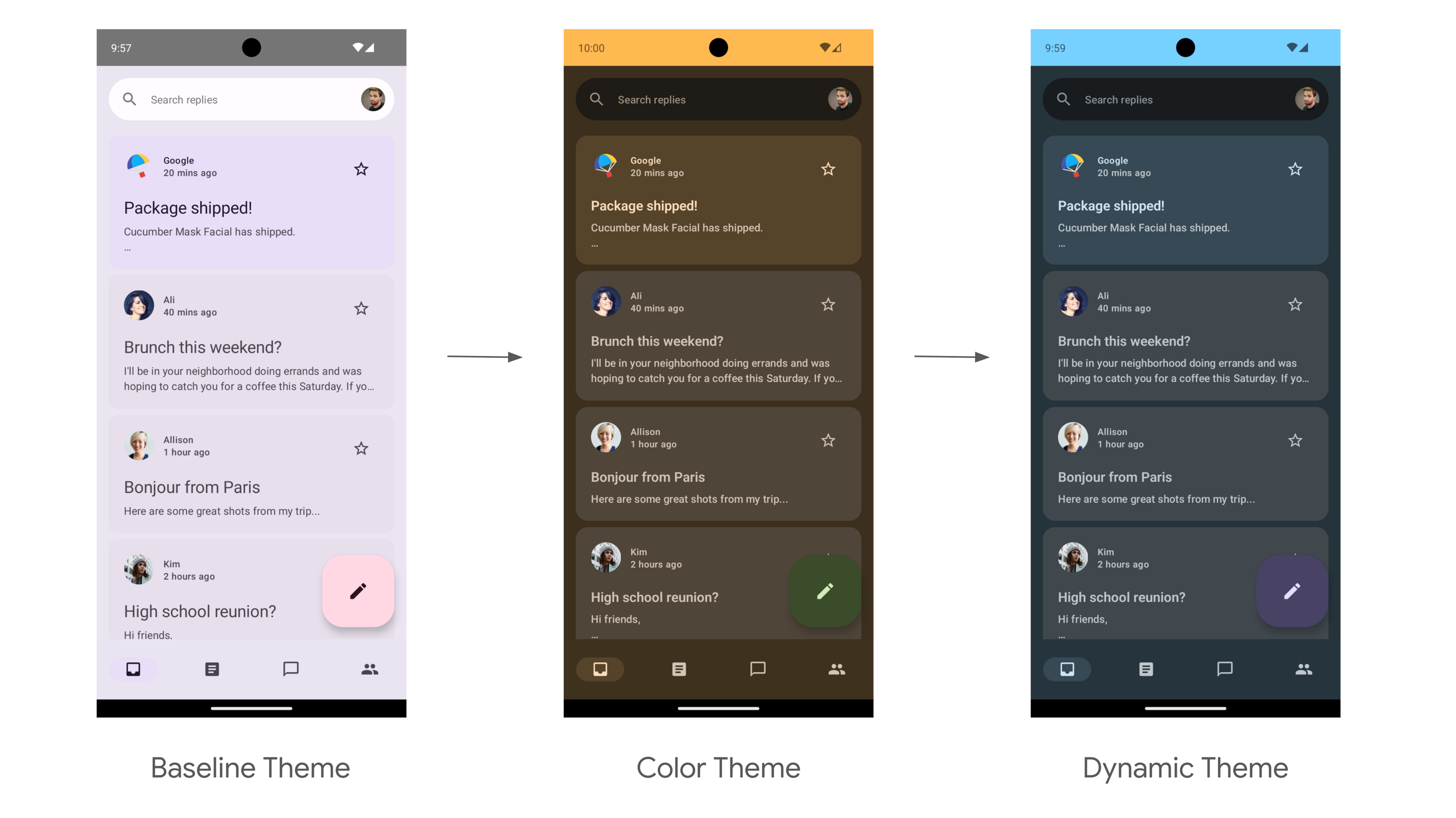 Aplicação de temas no Compose com o Material 3 | Android Developers