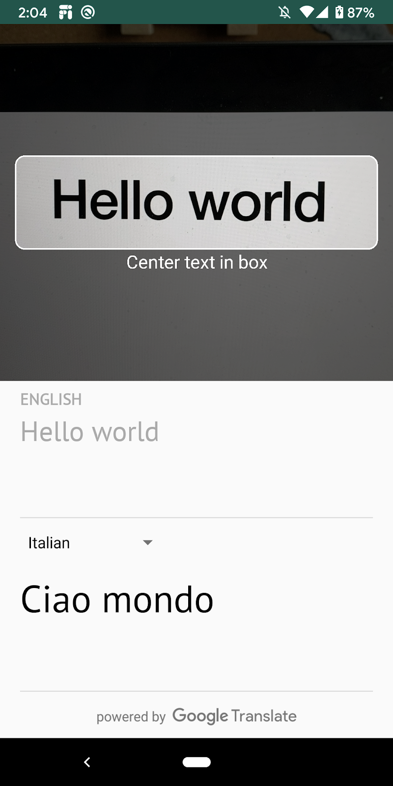 Recognize, Identify Language and Translate text with ML Kit and CameraX ...