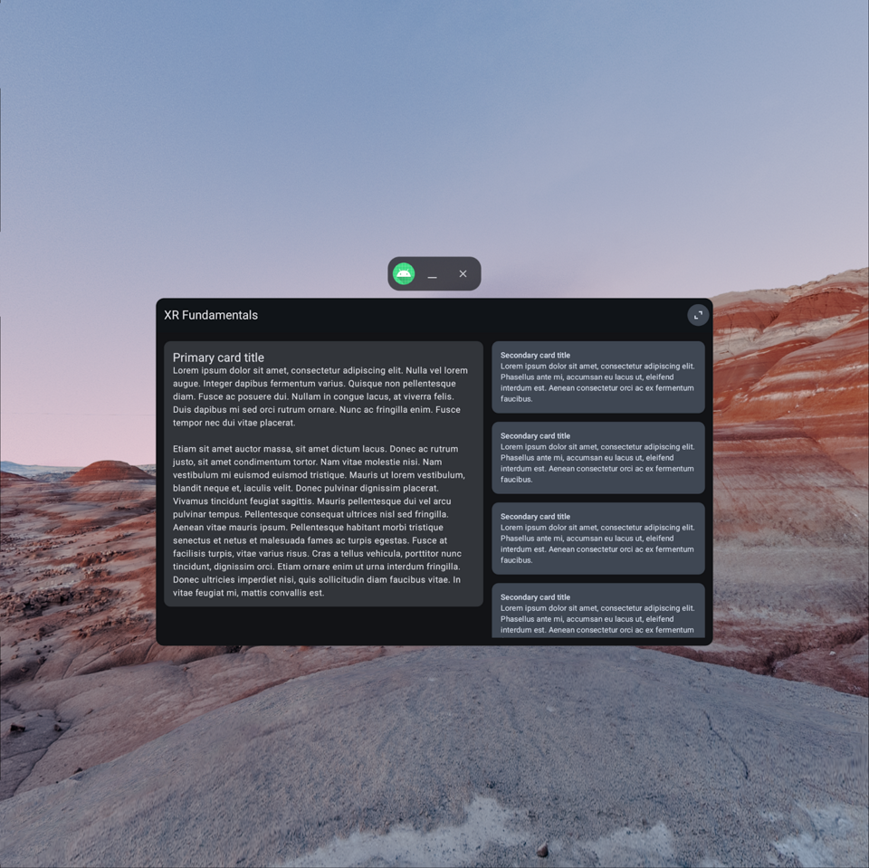 Mempelajari Dasar-Dasar Android XR: Bagian 1 - Mode dan Panel Spasial | Android Developers