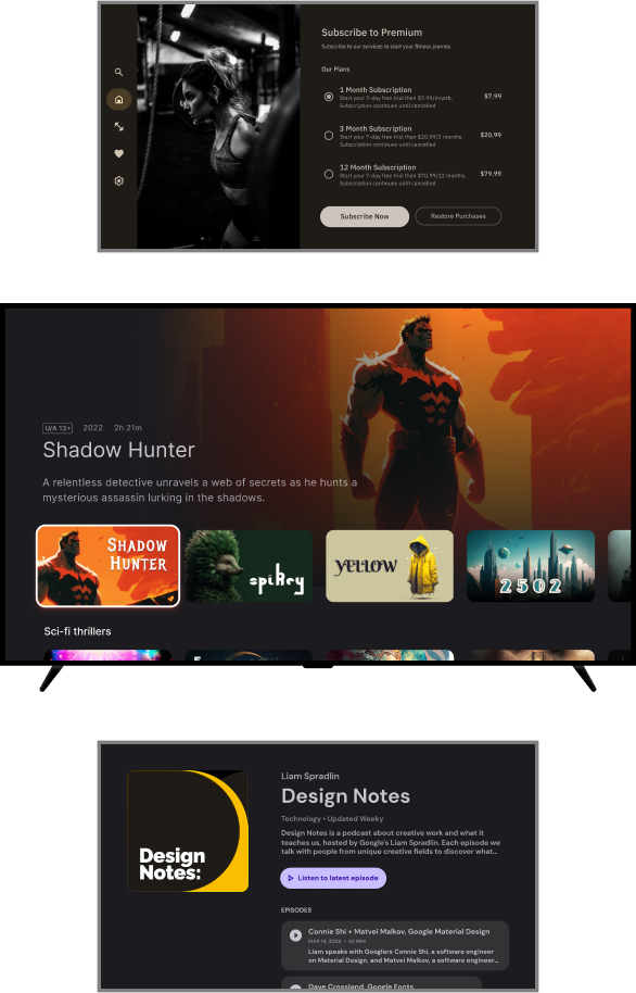TV | Design de interface | Android Developers
