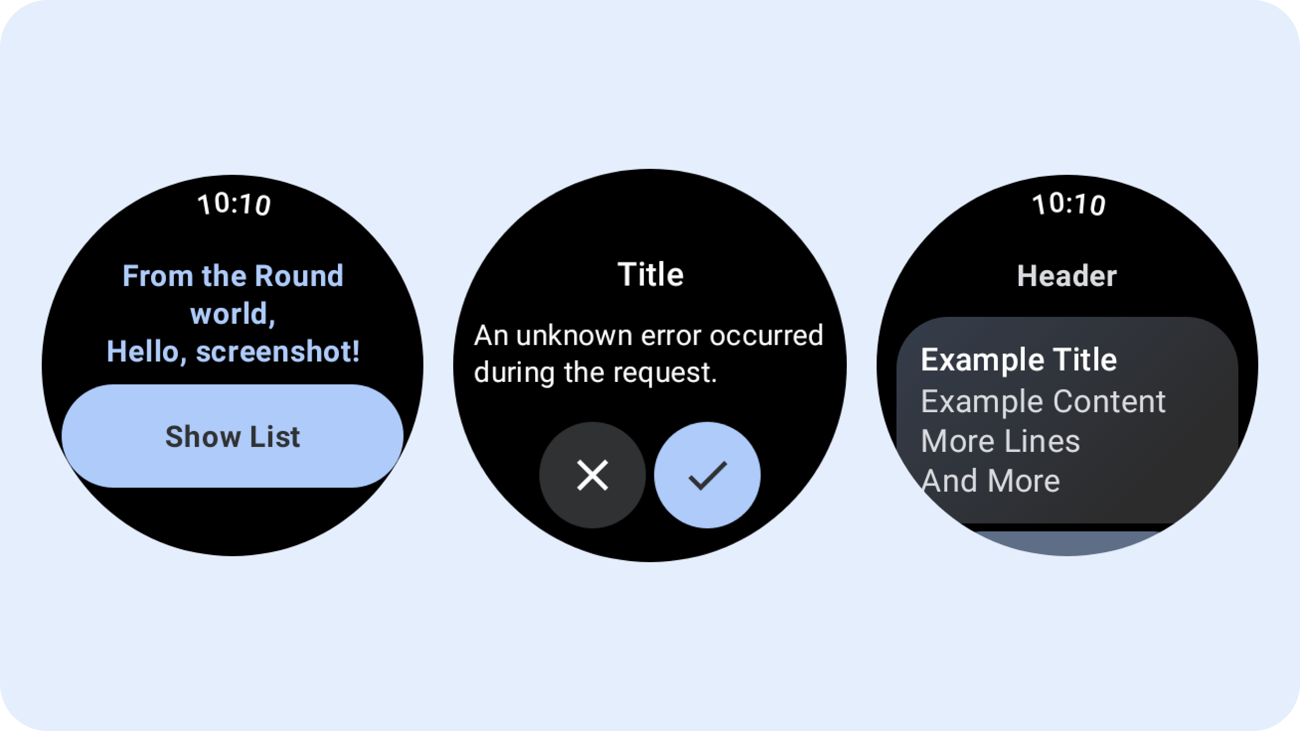 Samples | Wear | UI Design | Android Developers