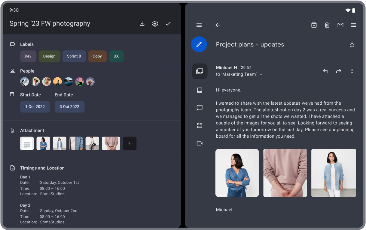 Produtividade | Galeria | Telas grandes | Android Developers